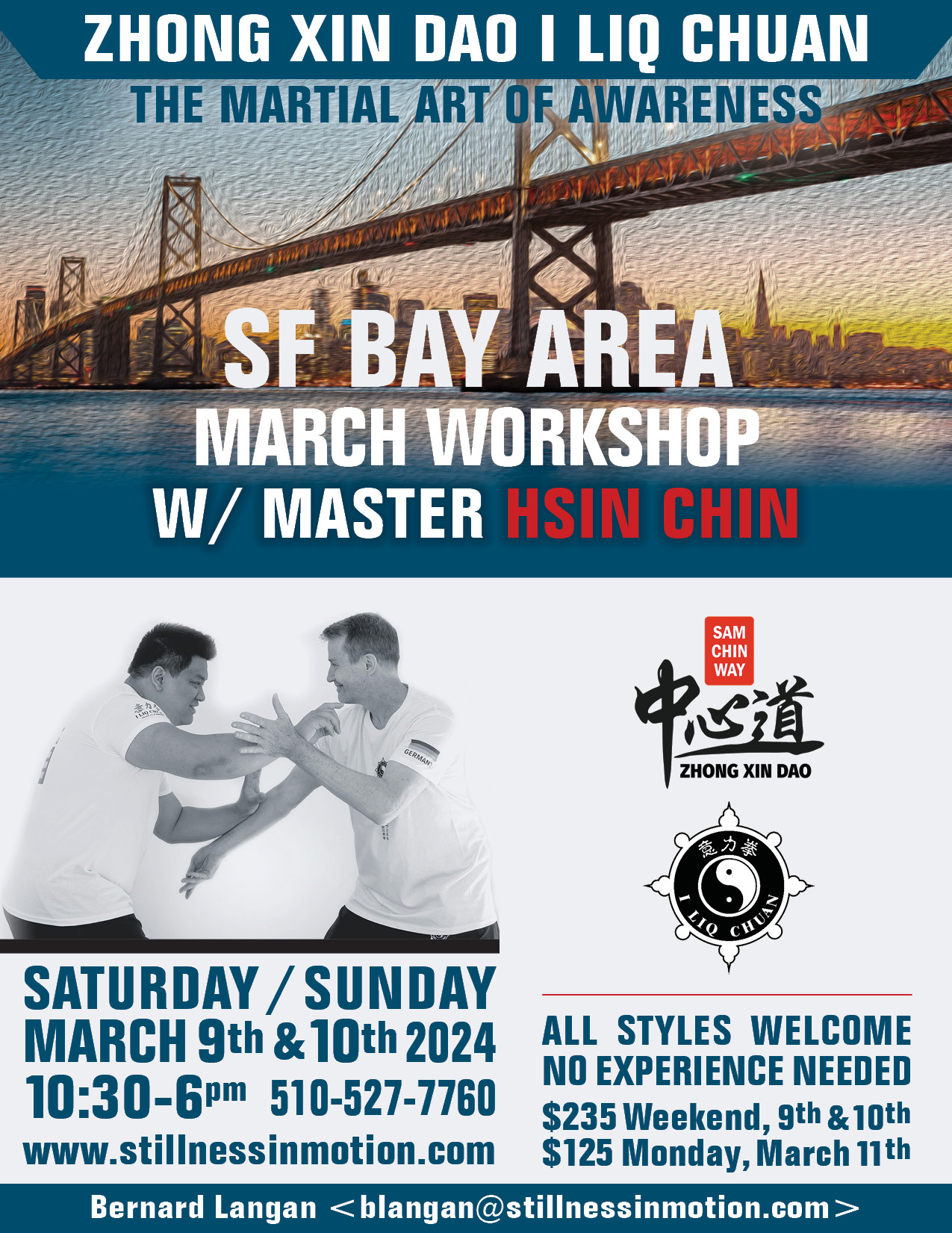 [CA, USA] Weekend Workshop with Master Hsin Chin - Martial Art of Awareness